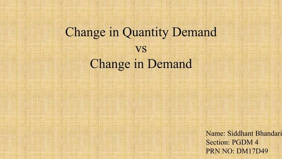 Law of demand & demand curves/ Change in demand vs change in quantity ...