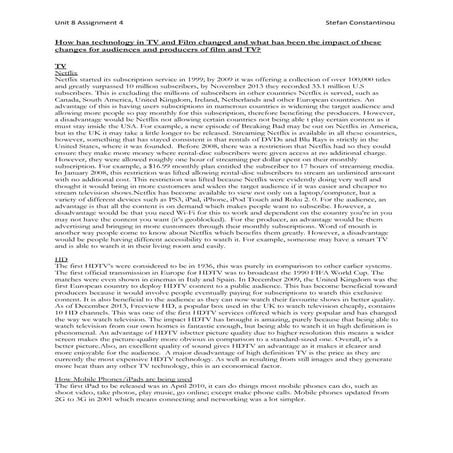 Assignment 4 TV | DOCX