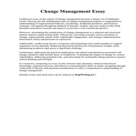 Essay On Conflict Management | PDF