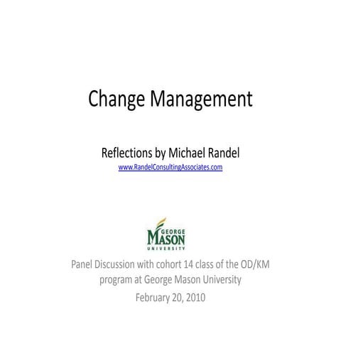 Change Management Panel Discussion | PPT
