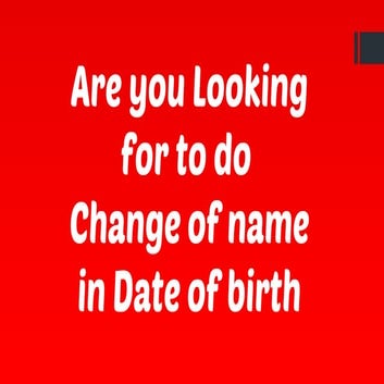 Change of name in date of birth | PDF