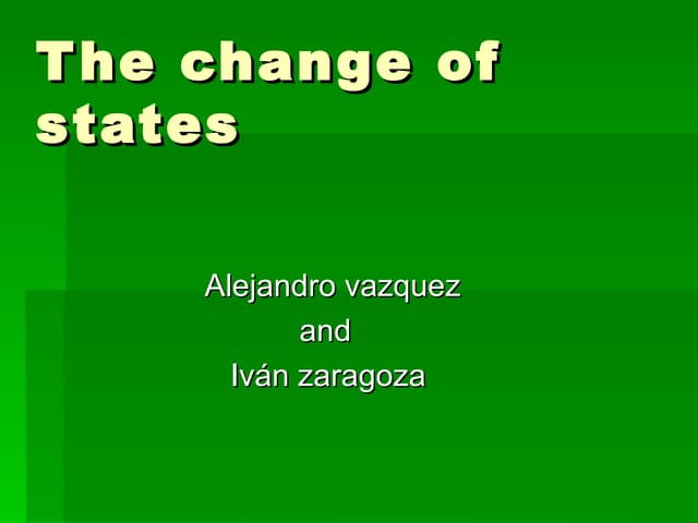 Change of state | PPT