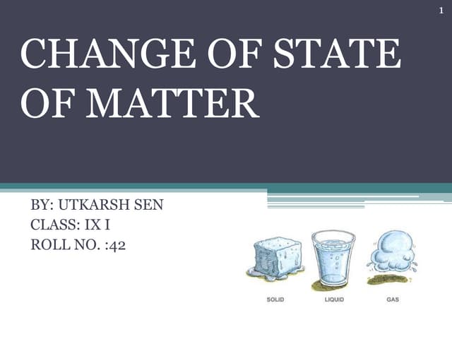 Change of state | PPT