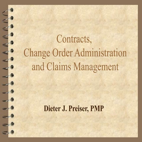 Change Order Management and variation claims | PPT