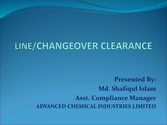 Line Clearance for Pharmaceuticals | PDF | Business | Business and Finance
