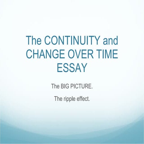 Changeovertime overview | PPT