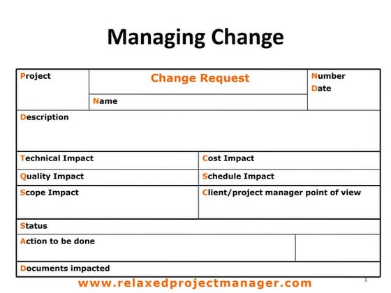 Project change request template v2.0 | PDF