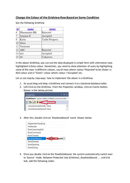 Master slave control in gridview | PDF