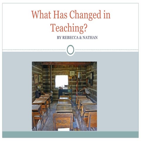 Changes In Teaching | PPT