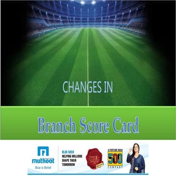 Changes in branch score card | PPTX