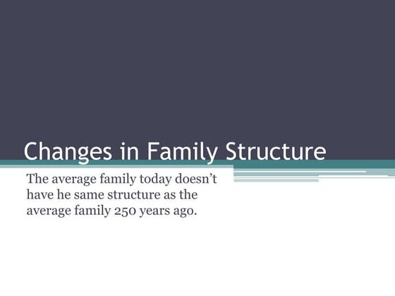 The Changing Family | PDF