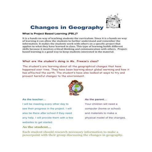 Changes in geography | DOC