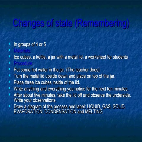 Changes of state | PPT