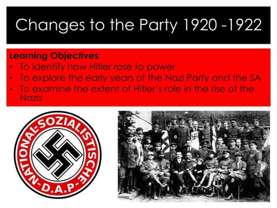 nazi party_the_early_years | PPT | Politics