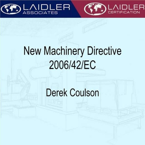 Change To Machinery Directive 2009 | PPSX