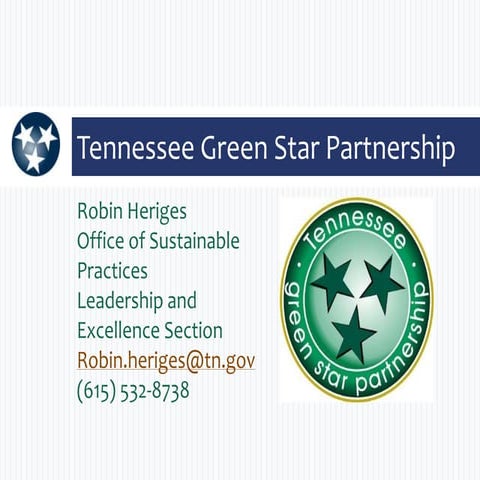 Changing Behaviors in the Workplace - Tennessee Green Star Partnership ...
