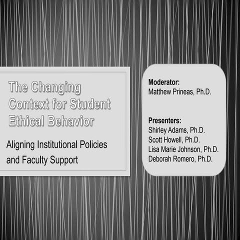 2011Changing Context for Student Ethical Behavior | PPT