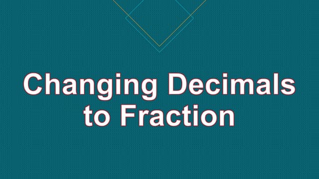 Terminating and non-terminating decimals | PPTX