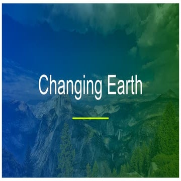 Vocabulary of the reading lesson: Changing Earth.pptx