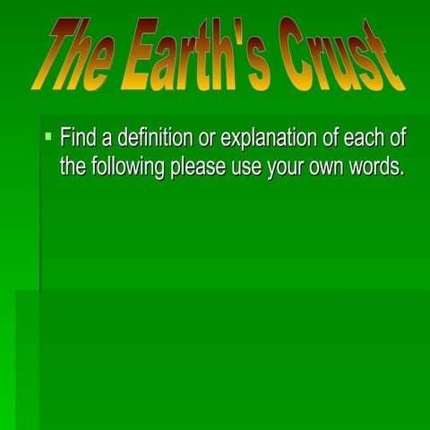 The Earth\'s crust | PPT