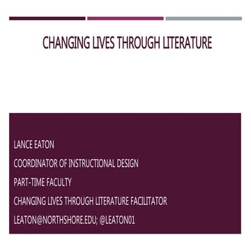 Changing Lives Through Literature | PPT