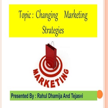 Changing marketing strategy | PPTX