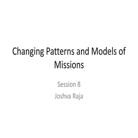 Mission in a world church a ppt sketch | PPT