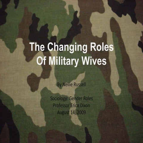Changing Roles Of Military Wives Final | PPTX