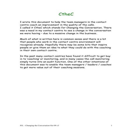 Changing The Conversation | DOC