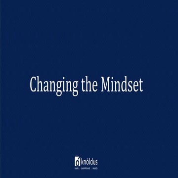 Changing the mindset | PPTX