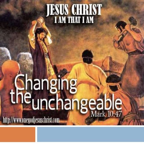 Changing the unchangeable | PPT