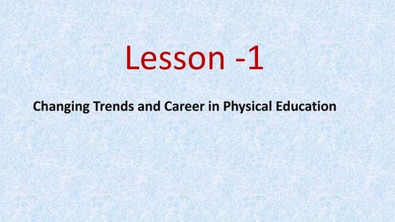 Physical Education Class 12 Chapter 1 Ppt