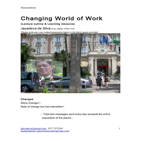 Changing world of work | DOC