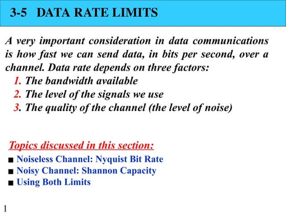 DATA RATE LIMITS | PPTX