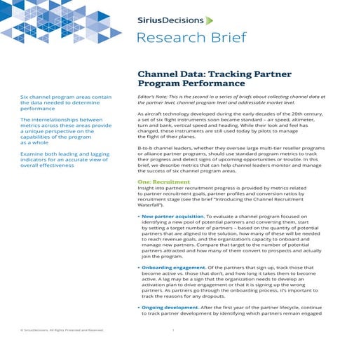 Channel Data: Tracking Partner Program Performance | PDF