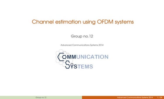 Plandesign And Fpga Implement Of Mimo Ofdm Sdm Systems Ppt