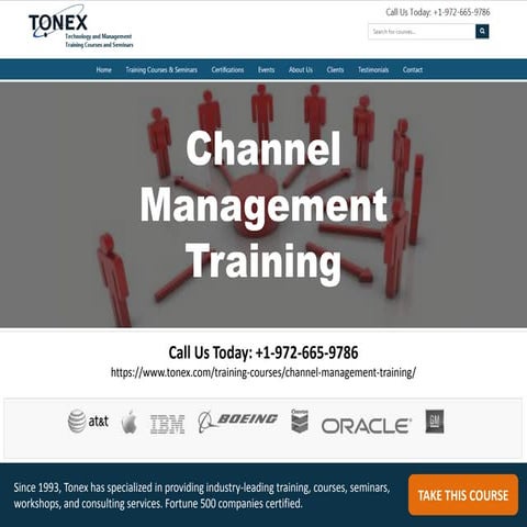 Channel Management Training | PPTX