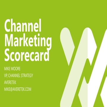 Channel Marketing Scorecard | PPTX