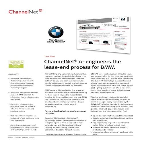 ChannelNet BMW Case Study | PDF | Business | Business and Finance