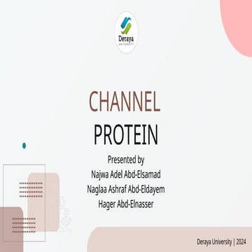 Channel Protein Channel Protein 123.pptx