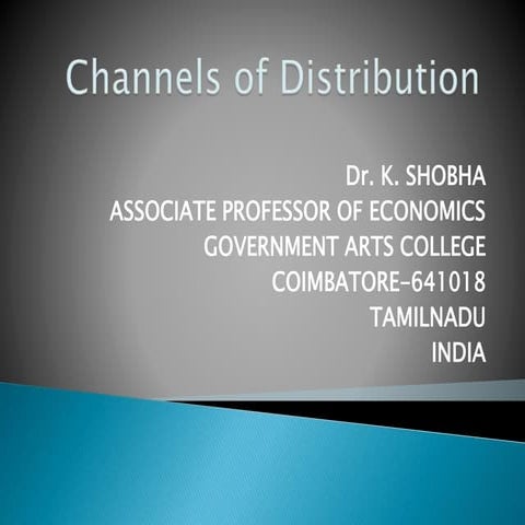 Channels of Distribution | PPTX