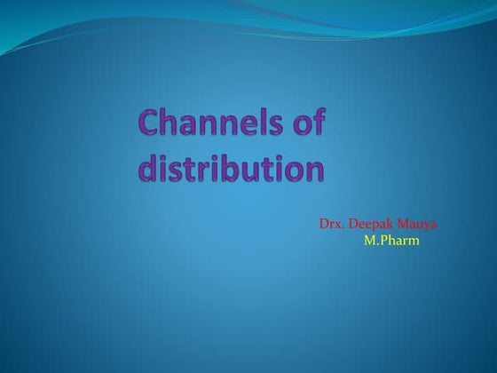 Economics notes on marketing channel agriculture | PPT