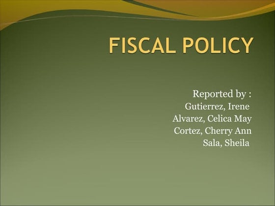 fiscal-policy-from-1946-to-present-group8.pptx | Business Accounting ...