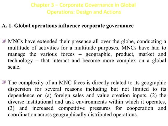 Chap. 1. corp. gov. in inter. business. | PPT