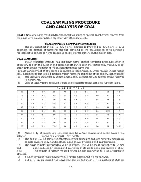 Analysis Of Coal Proximate Analysis Of Coal Ppt