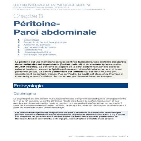 Peritoine paroi abdominale | PDF