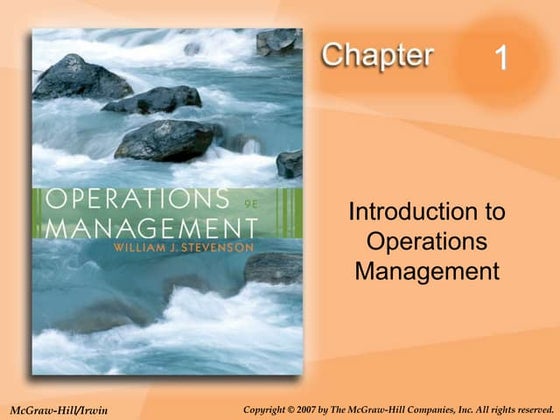 chapter 1 stevenson book.ppt for management | PPT