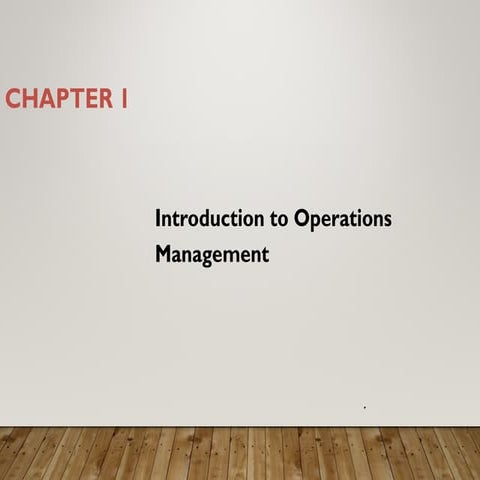 Unit-1 Operations management notes - MBA | PDF
