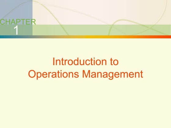 chapter 1 stevenson book.ppt for management | PPT