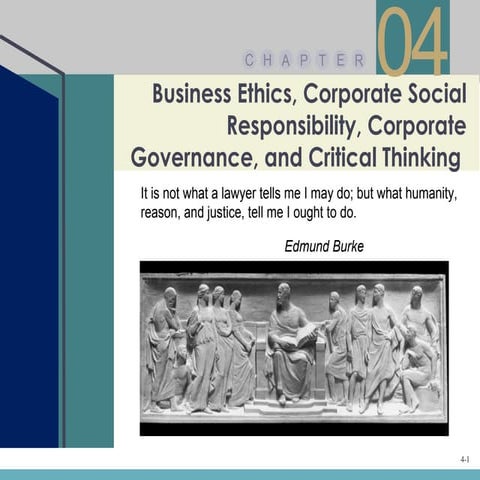 Chapter 4 - Business Ethics, Corporate Social Responsibility, Corporate ...